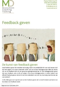 Hoe geef je feedback? 7 tips - MD-act